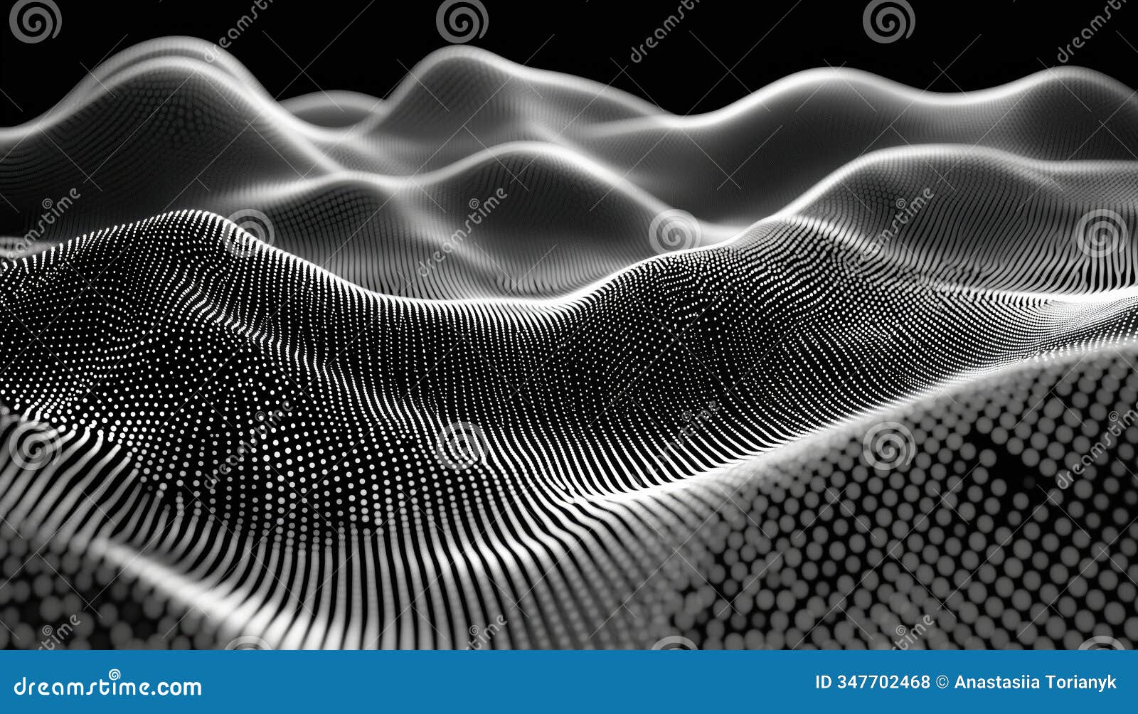 Abstract Network Connection Structure with Waves of Dots and Weave ...