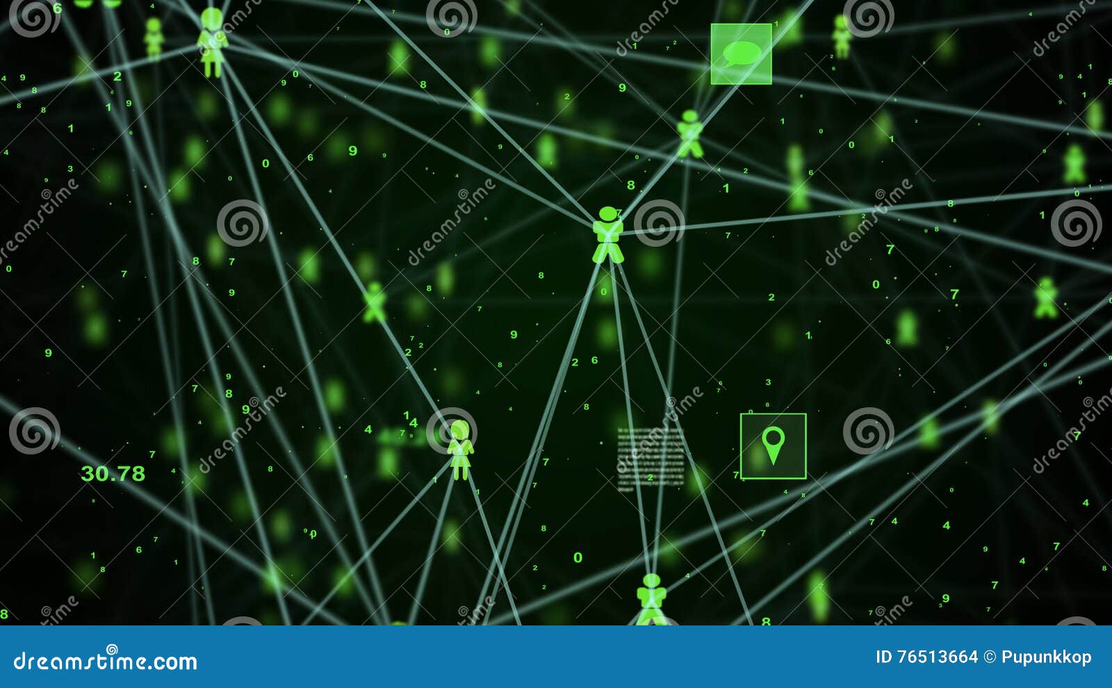 Abstract Network Connection Stock Photo - Image of data, digital: 76513664