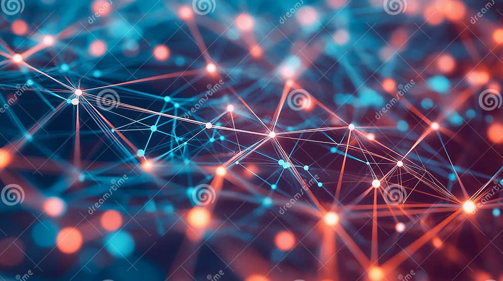 Abstract Network of Connections Stock Photo - Image of technology ...