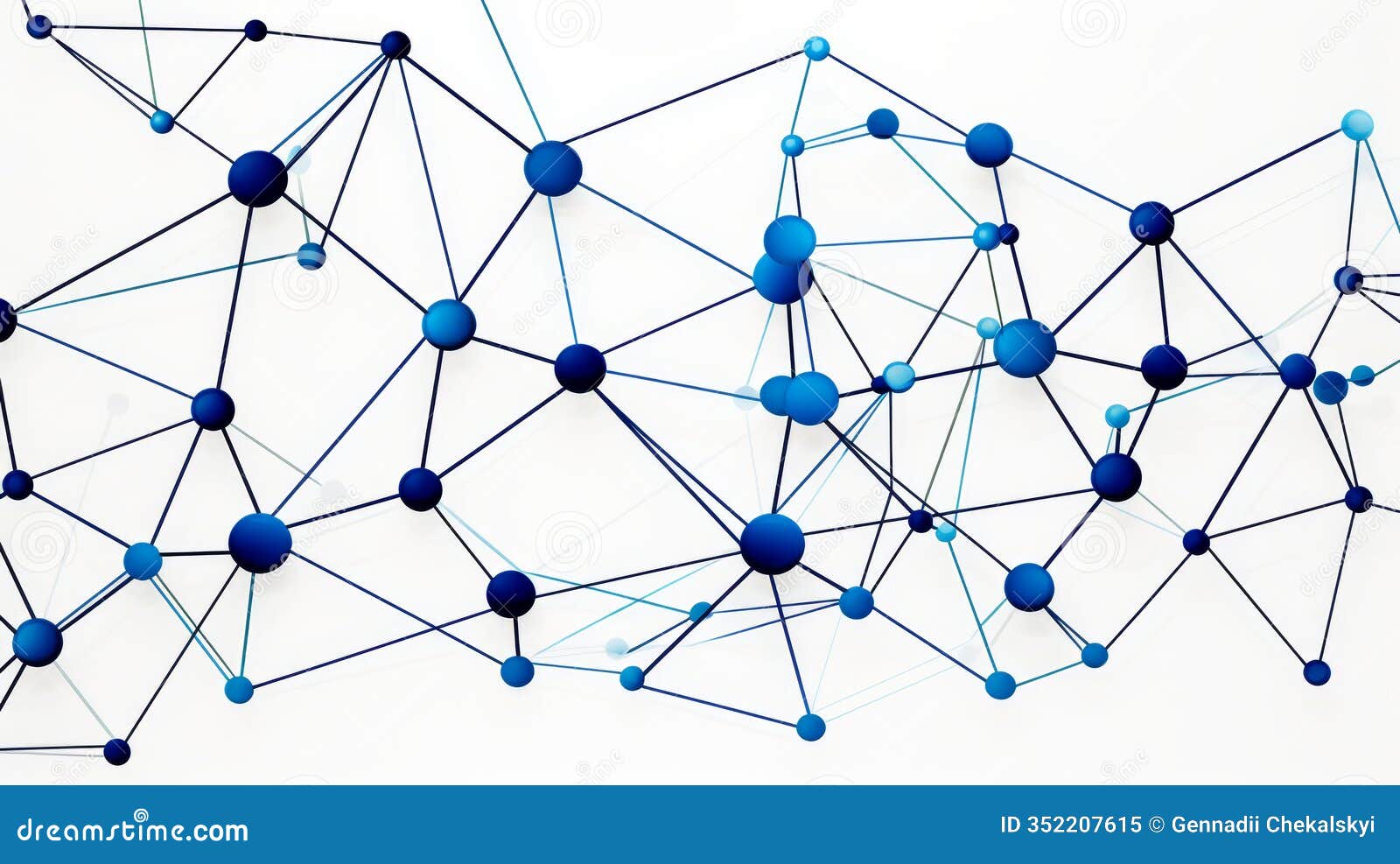 Abstract Network Diagram Featuring Connecting Lines and Nodes in Shades ...