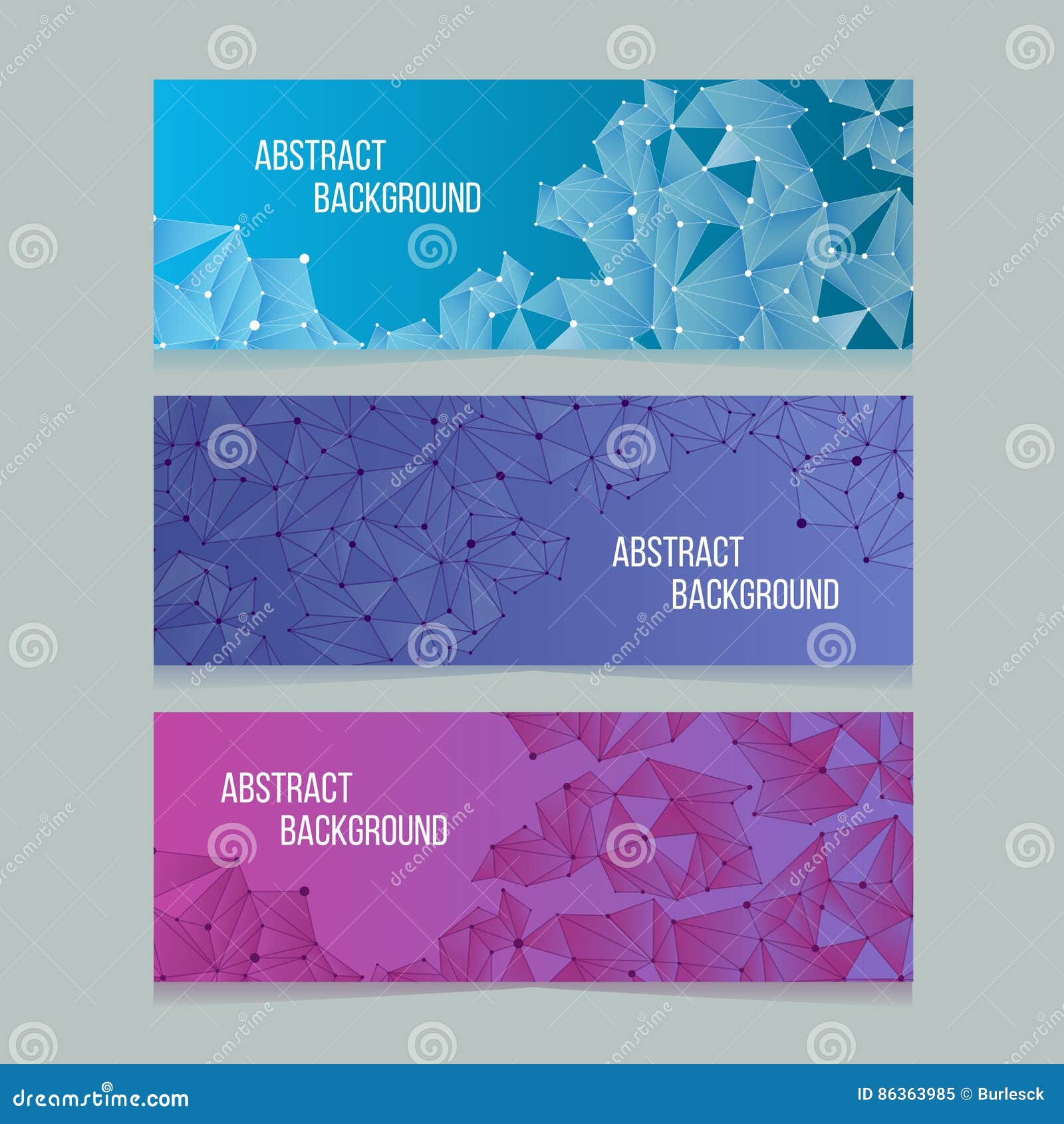Abstract Network Digital Cells Banners. Vector Banner Backgrounds with ...