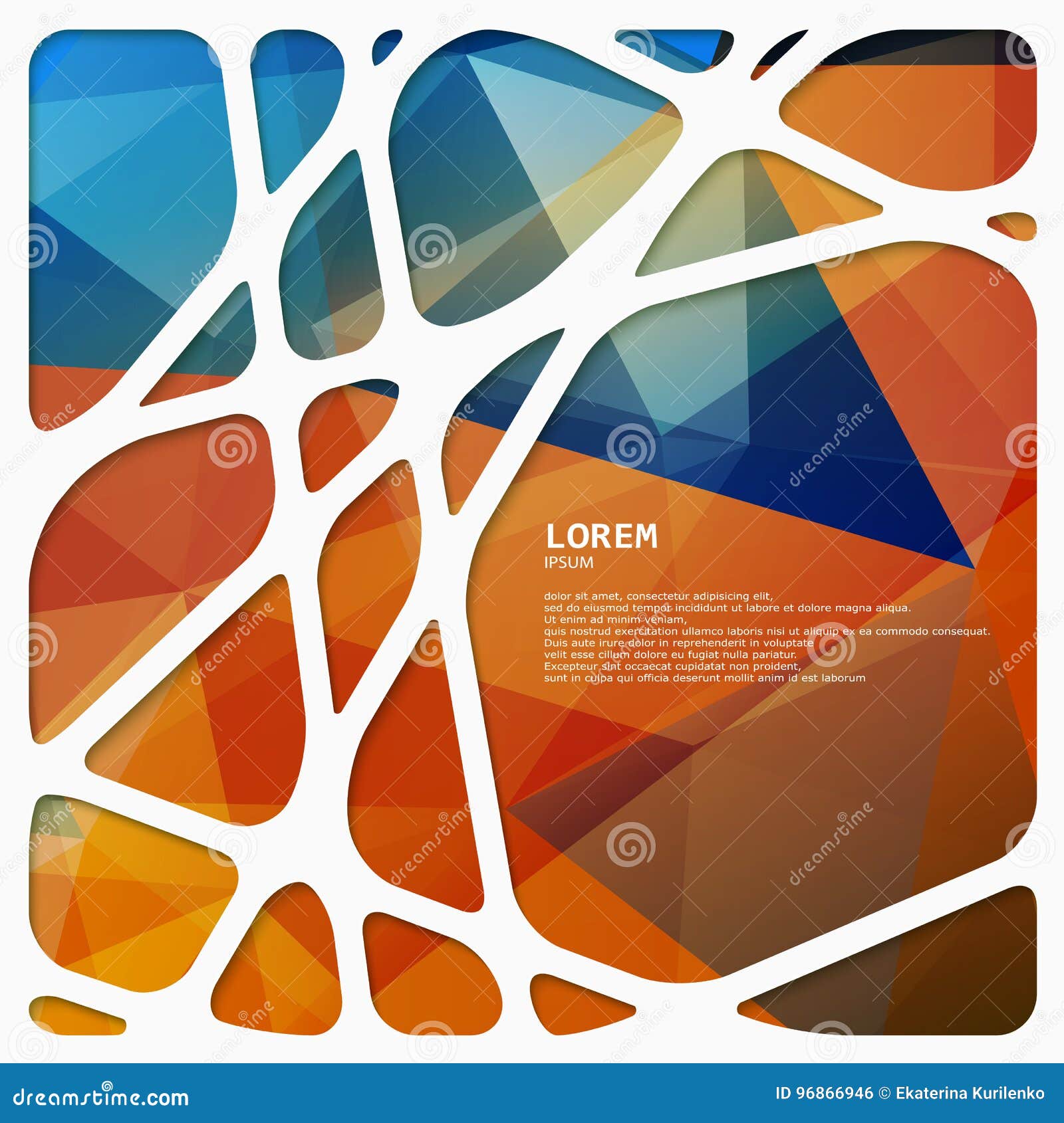 Abstract Network Frame with Triangular Background Stock Vector ...