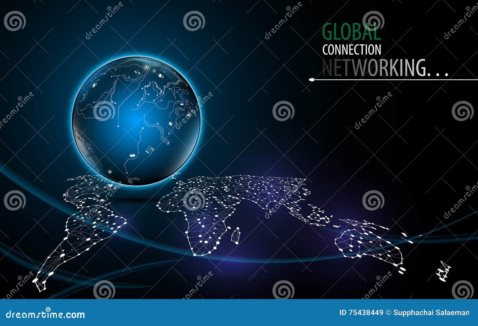 Abstract Network Global Innovation Technology Tech Background Design ...