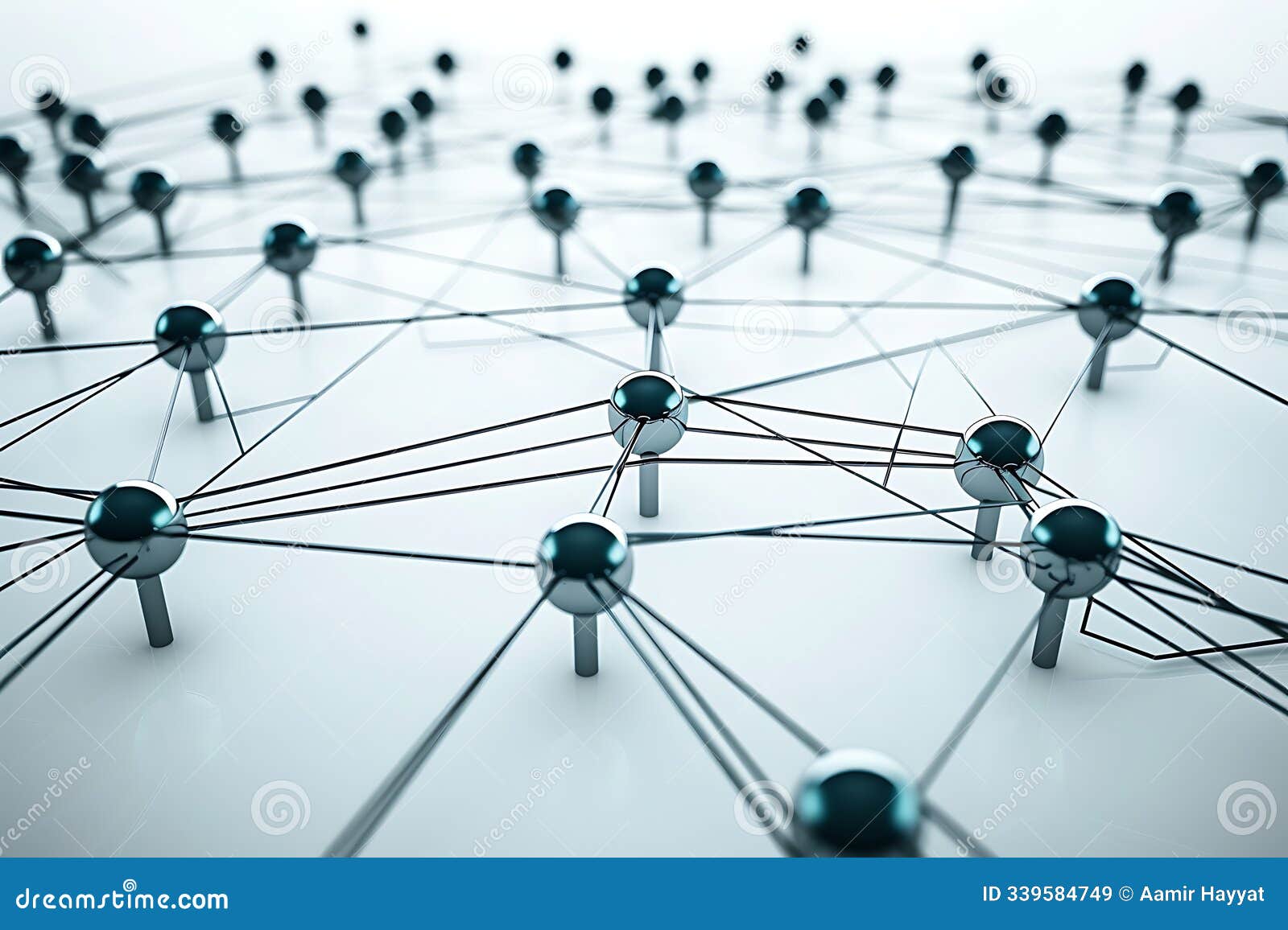 Abstract Network Grid Diagram Featuring Blue Connectivity Mini Poles ...