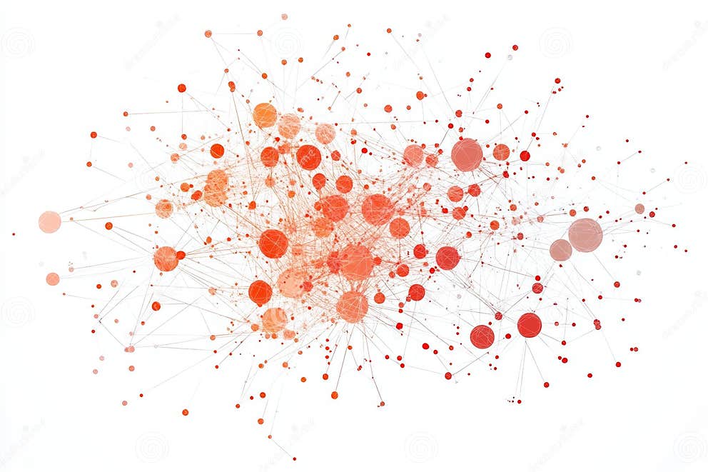 Abstract Network Illustration Representing Big Data Connections and ...