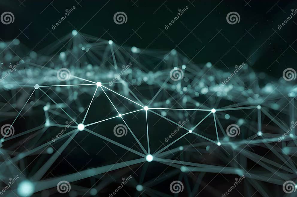 Abstract Network of Interlinked Glowing Lines, Technology Background, Digital Connectivity Stock ...