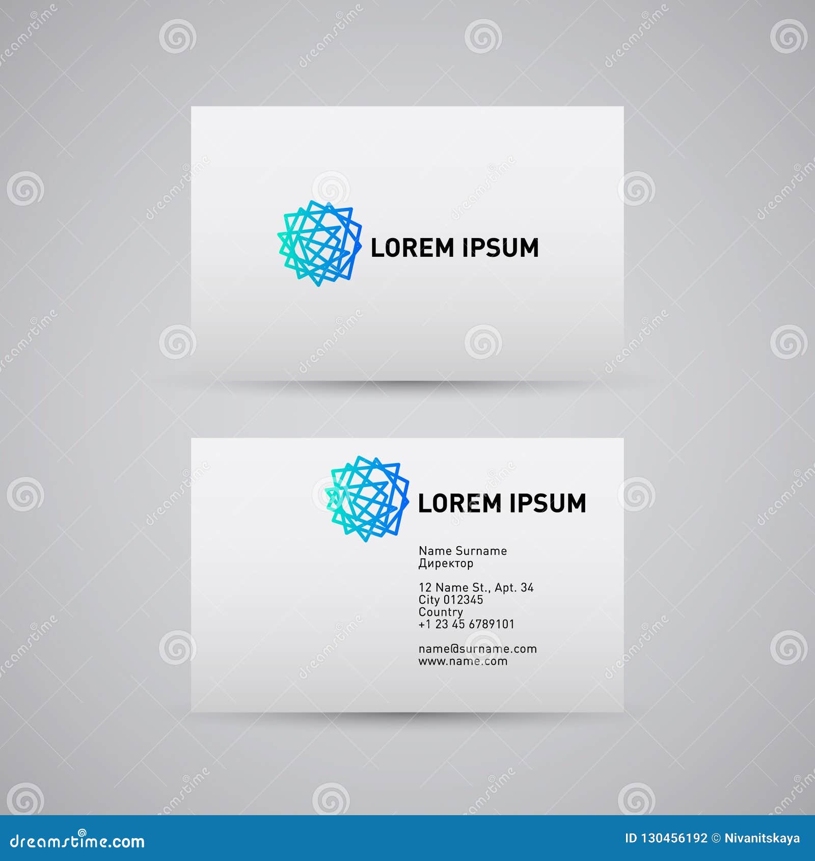Abstract Network Logo. Geometric Gradient Polygonal Logo. Bysiness Card ...