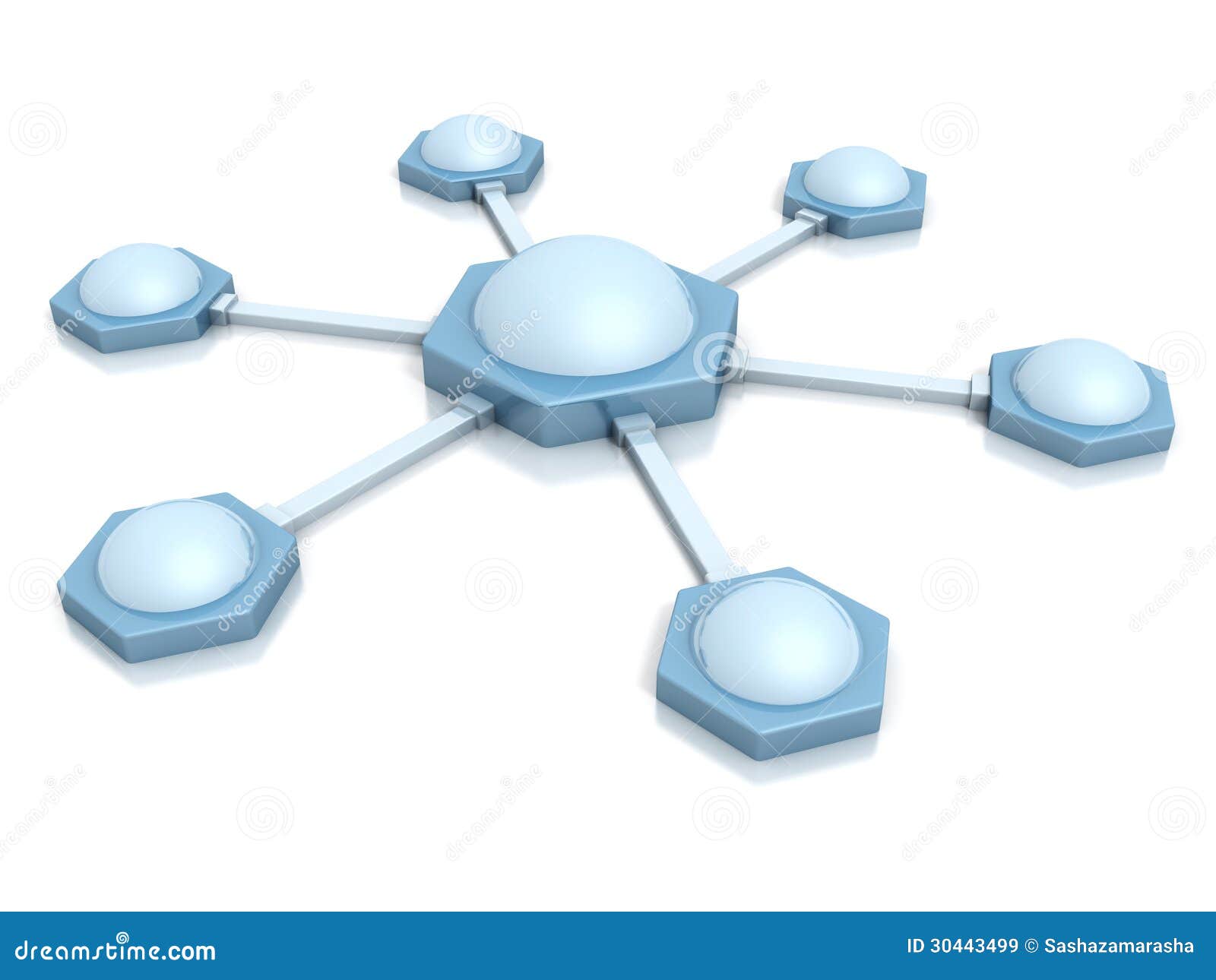 Abstract Network Made Out of Connected Blue Figures Stock Illustration ...