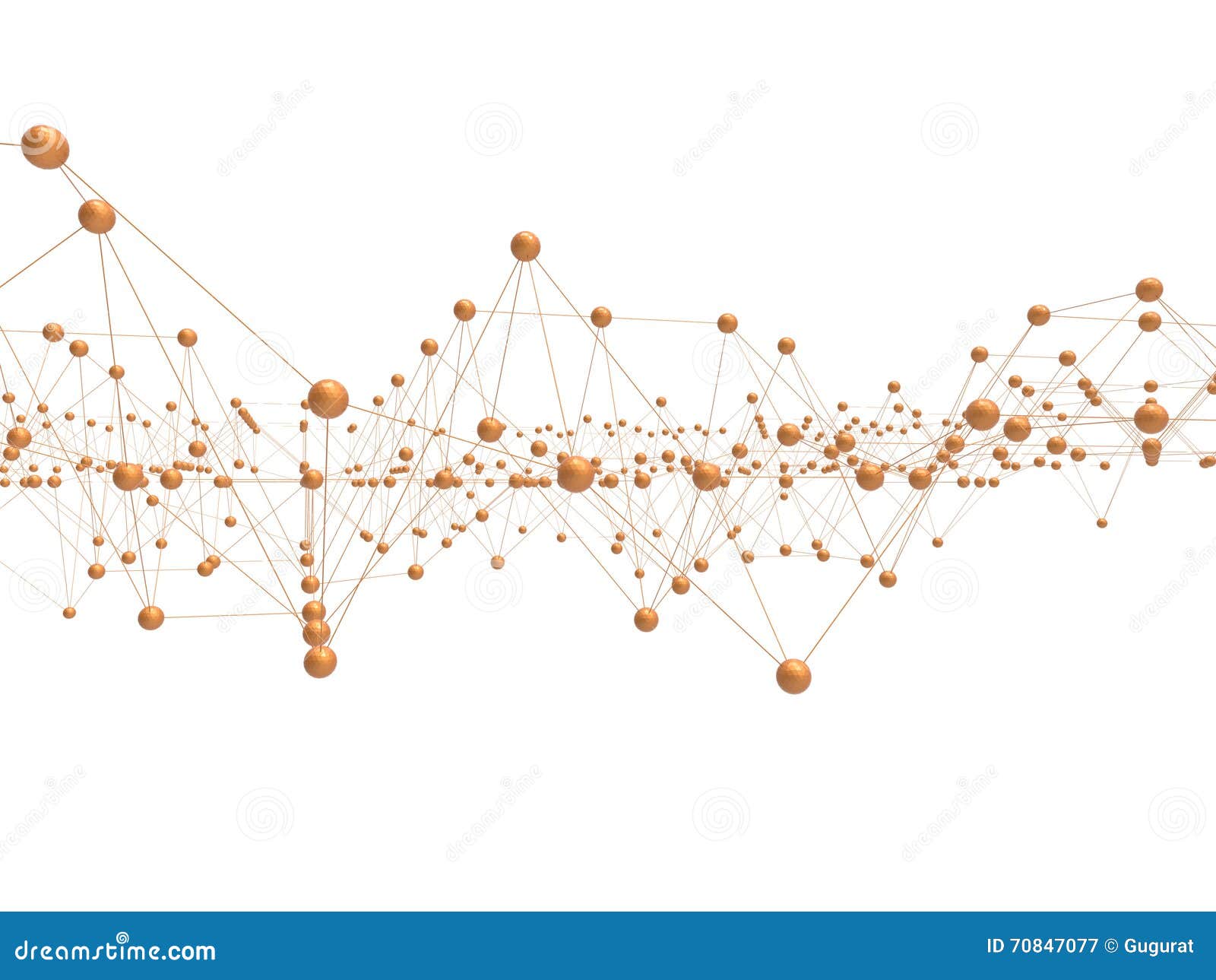 Abstract Network Micro Molecules Orange Background Stock Illustration ...