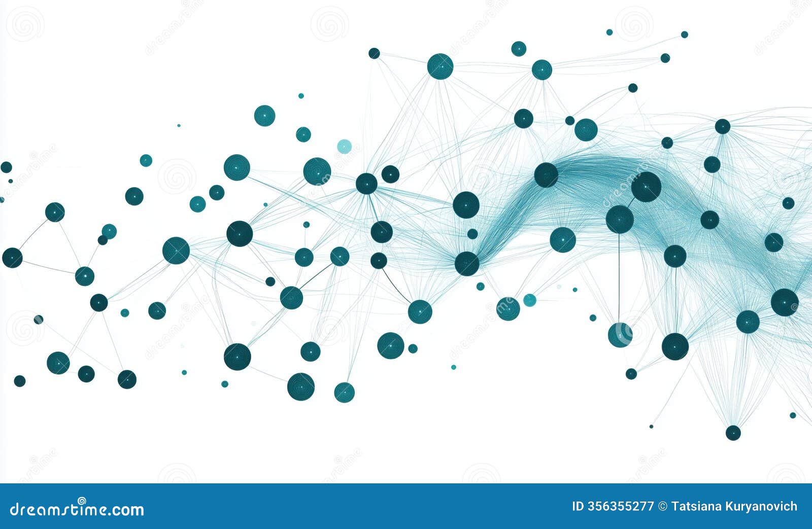 Abstract Network Visualization with Nodes and Connections, Featuring ...