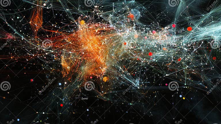 Abstract Networking in a Digital World Stock Illustration ...