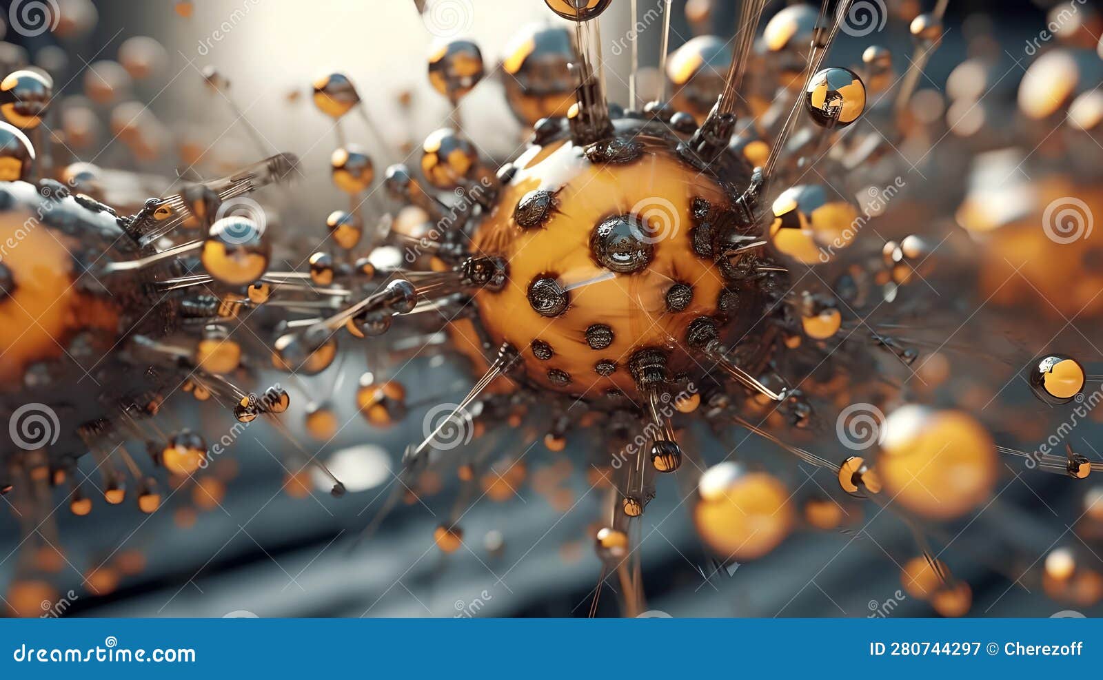 Abstract Neural Network, Beautiful Render Stock Illustration ...