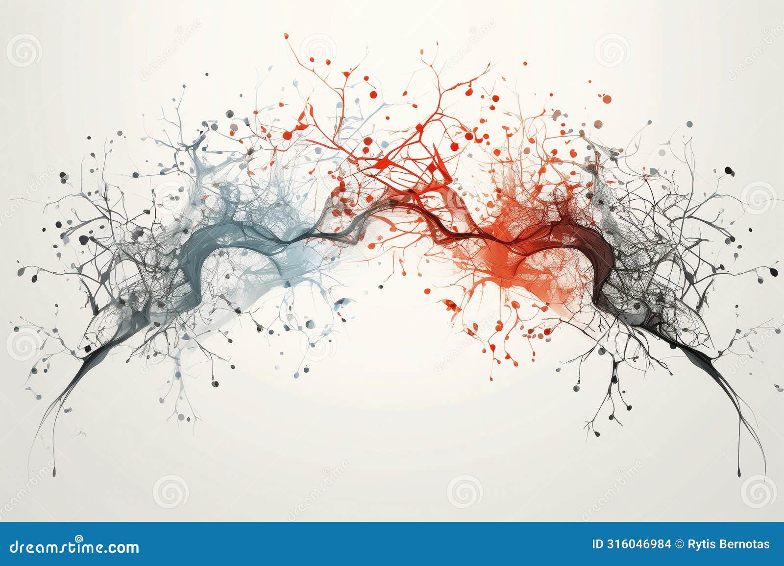 Abstract Neural Network Concept Art Stock Illustration - Illustration ...