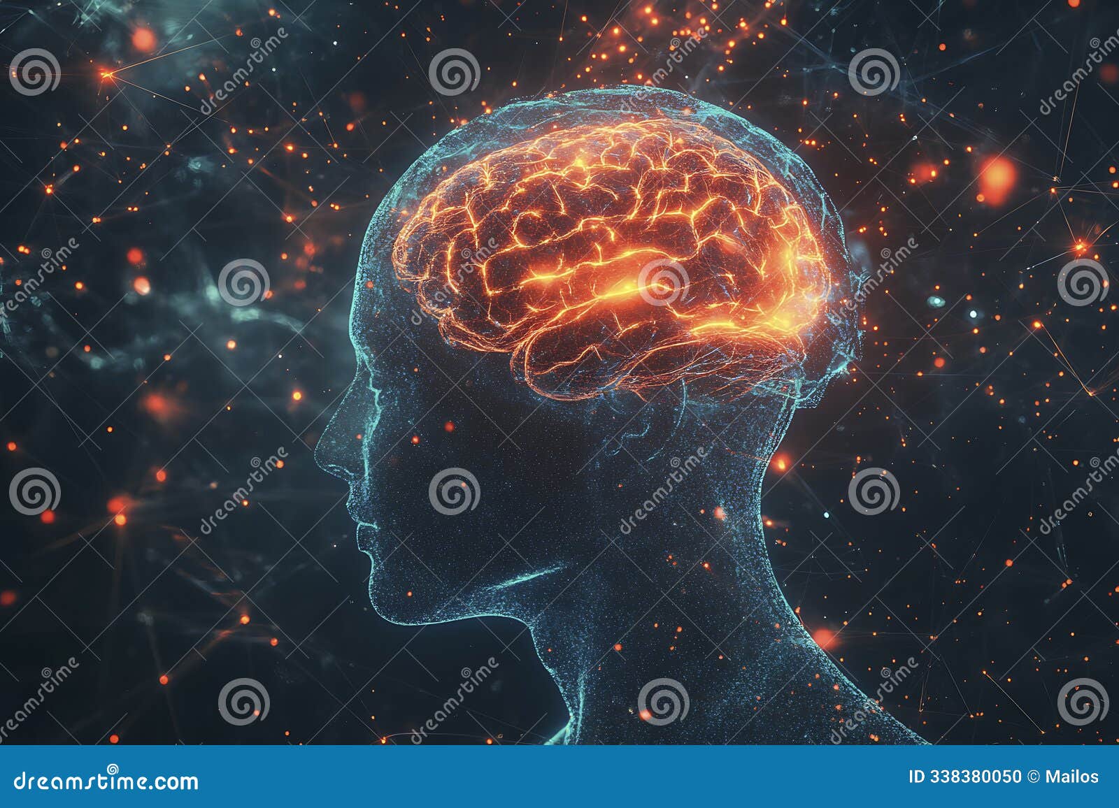 Abstract Neural Network Design in Artificial Intelligence Art Stock ...