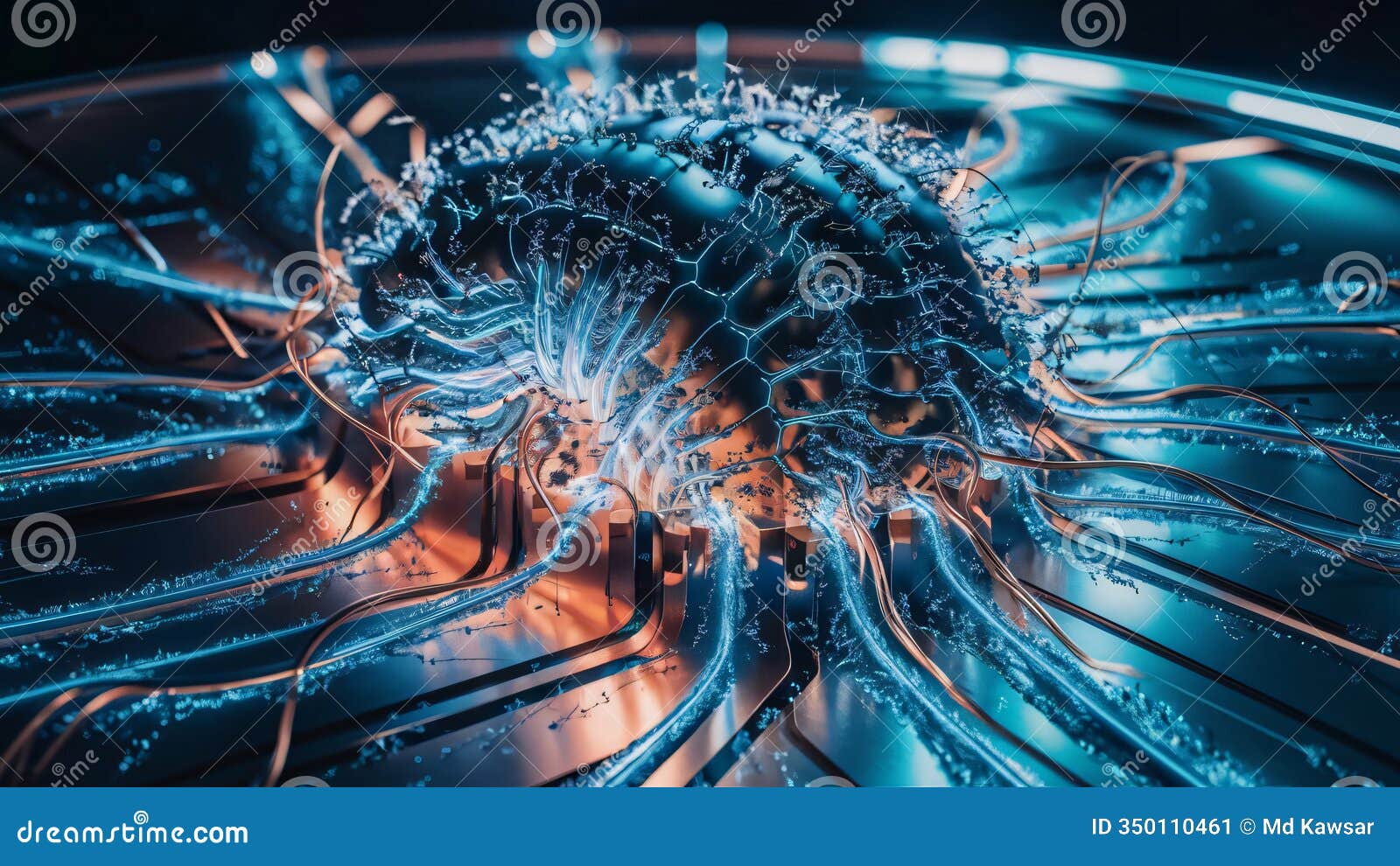 Abstract Neural Network, Futuristic Technology High Quality Image Stock ...