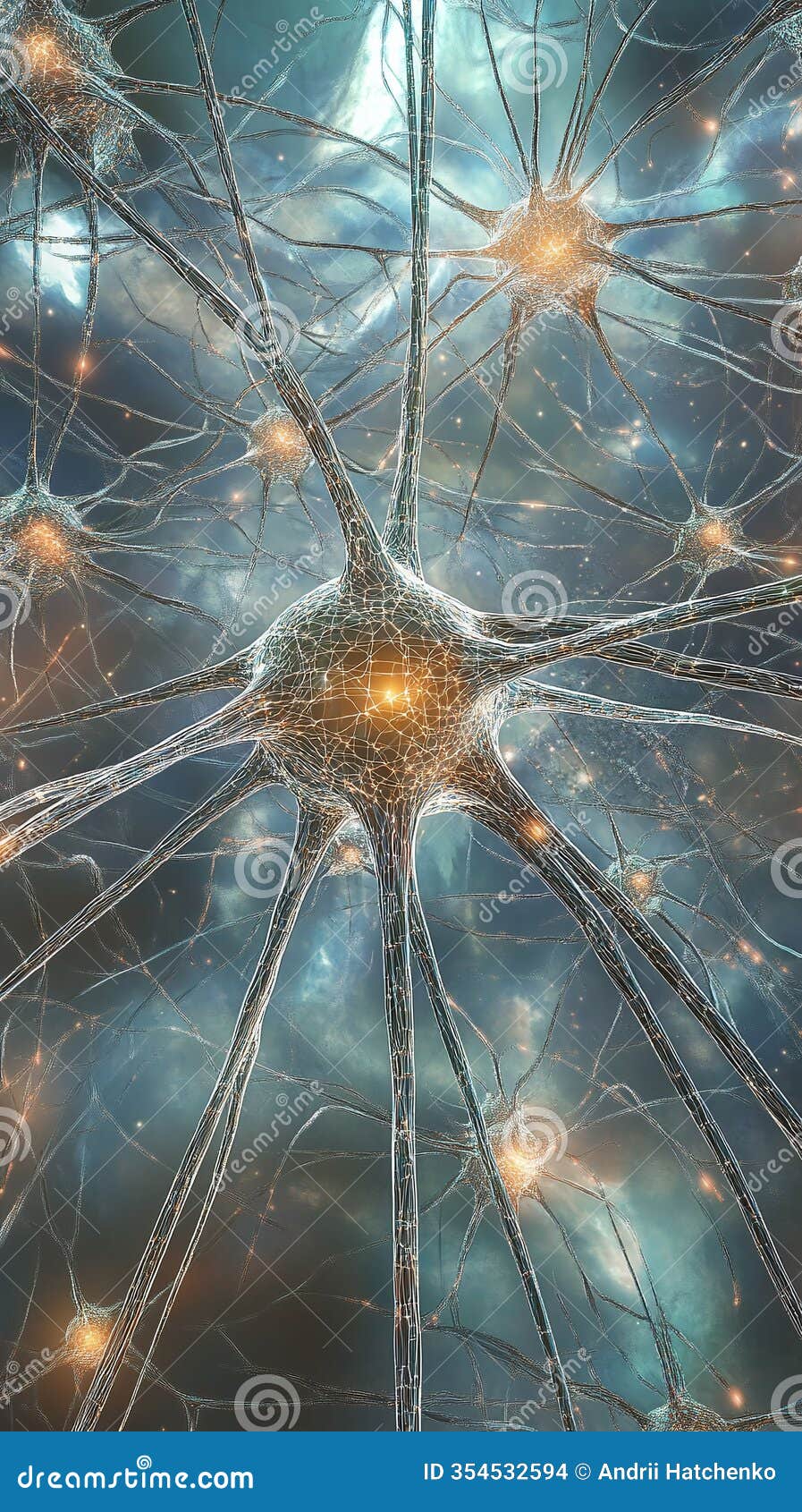 Abstract Neural Network Poster Reflecting the Evolution of Teamwork and ...