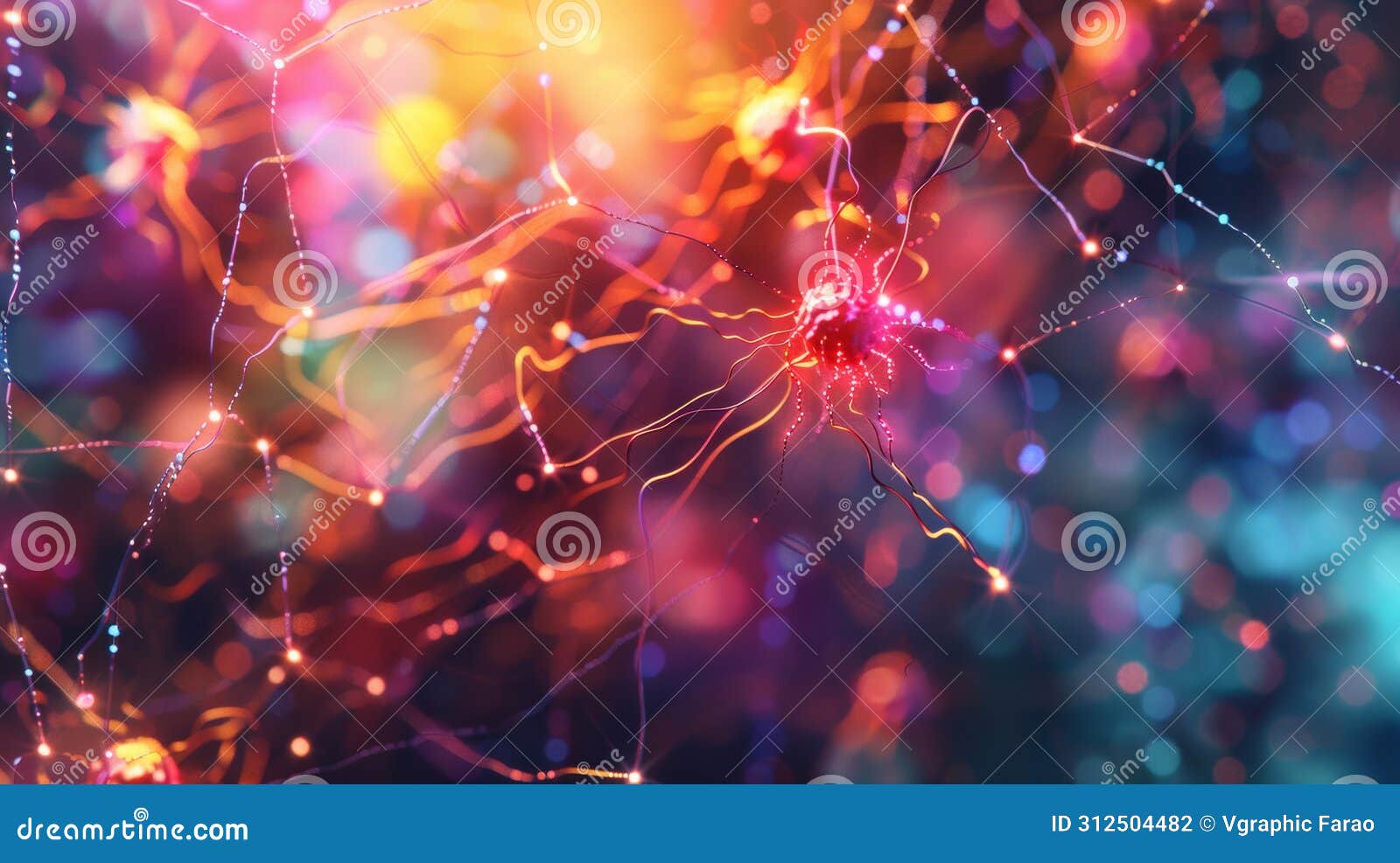 Abstract Neural Network Visualization Stock Photo - Image of compute, concept: 312504482