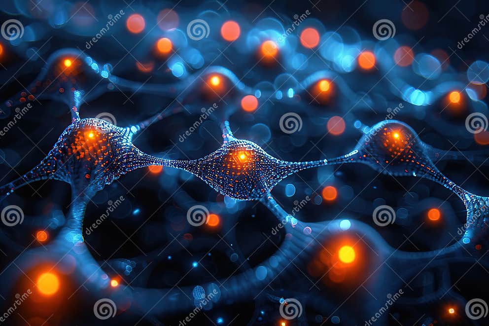 Abstract Neural Network Visualized Stock Illustration - Illustration of ...