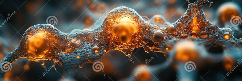 Abstract Neural Webs of Interconnected Synapse Nodes with Glowing Pathways, Dynamic Branching ...