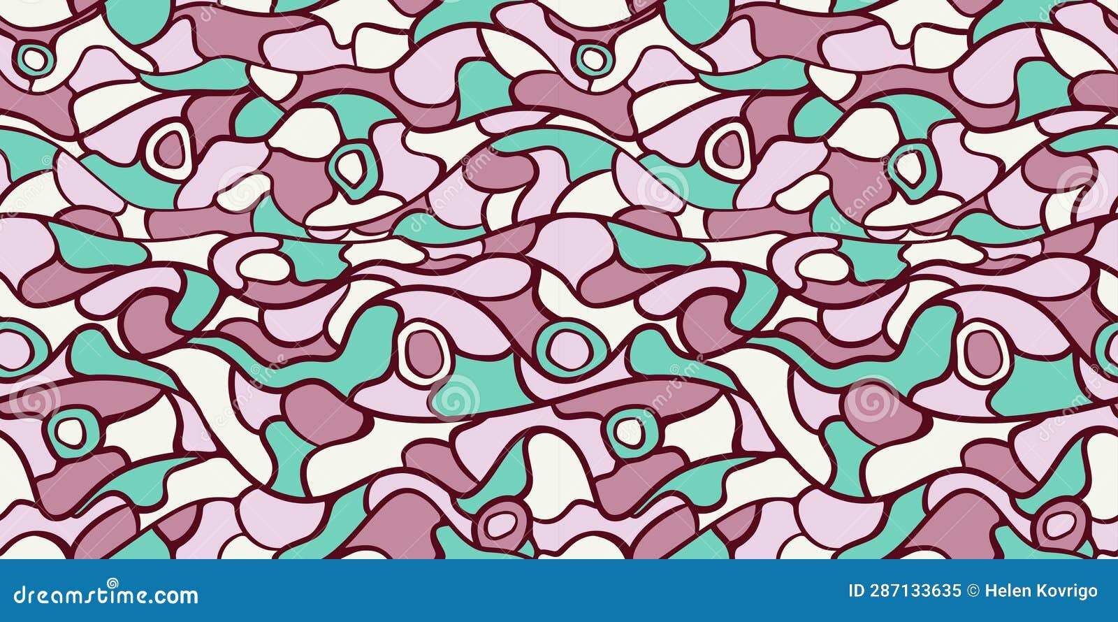 Abstract Neurographic Colored Seamless Pattern. Contemporary Printable ...