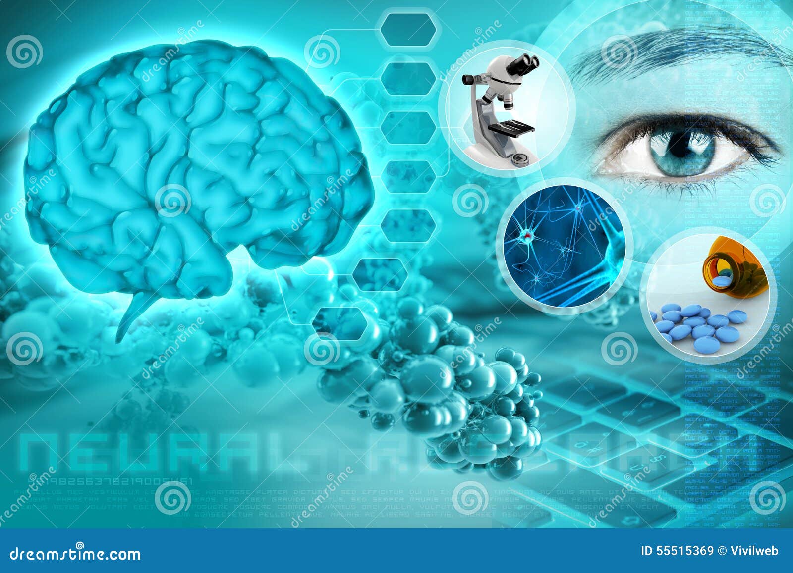 Abstract Neurological Background Stock Illustration - Illustration of ...