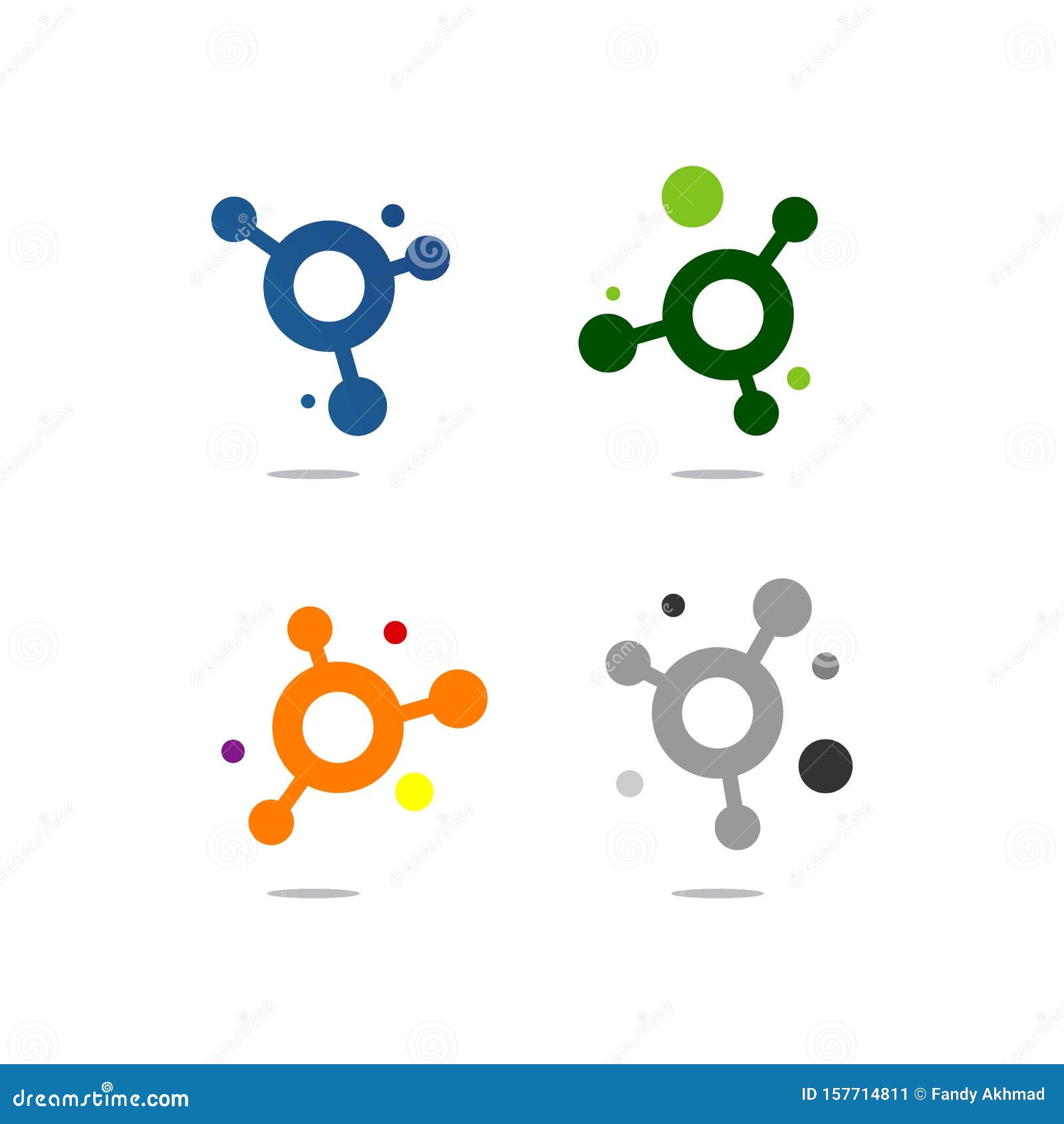 Abstract Neuron Cell Biotech Nanotechnology Molecule Logo Vector Design ...