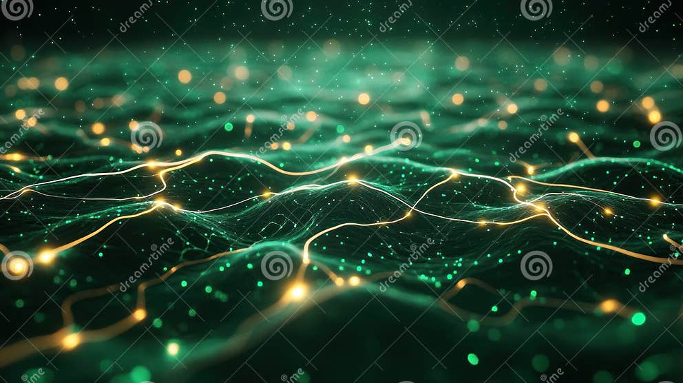 Abstract Neuron Pathways Glowing Dynamically during Interactive Tasks, Symbolizing Learning and ...