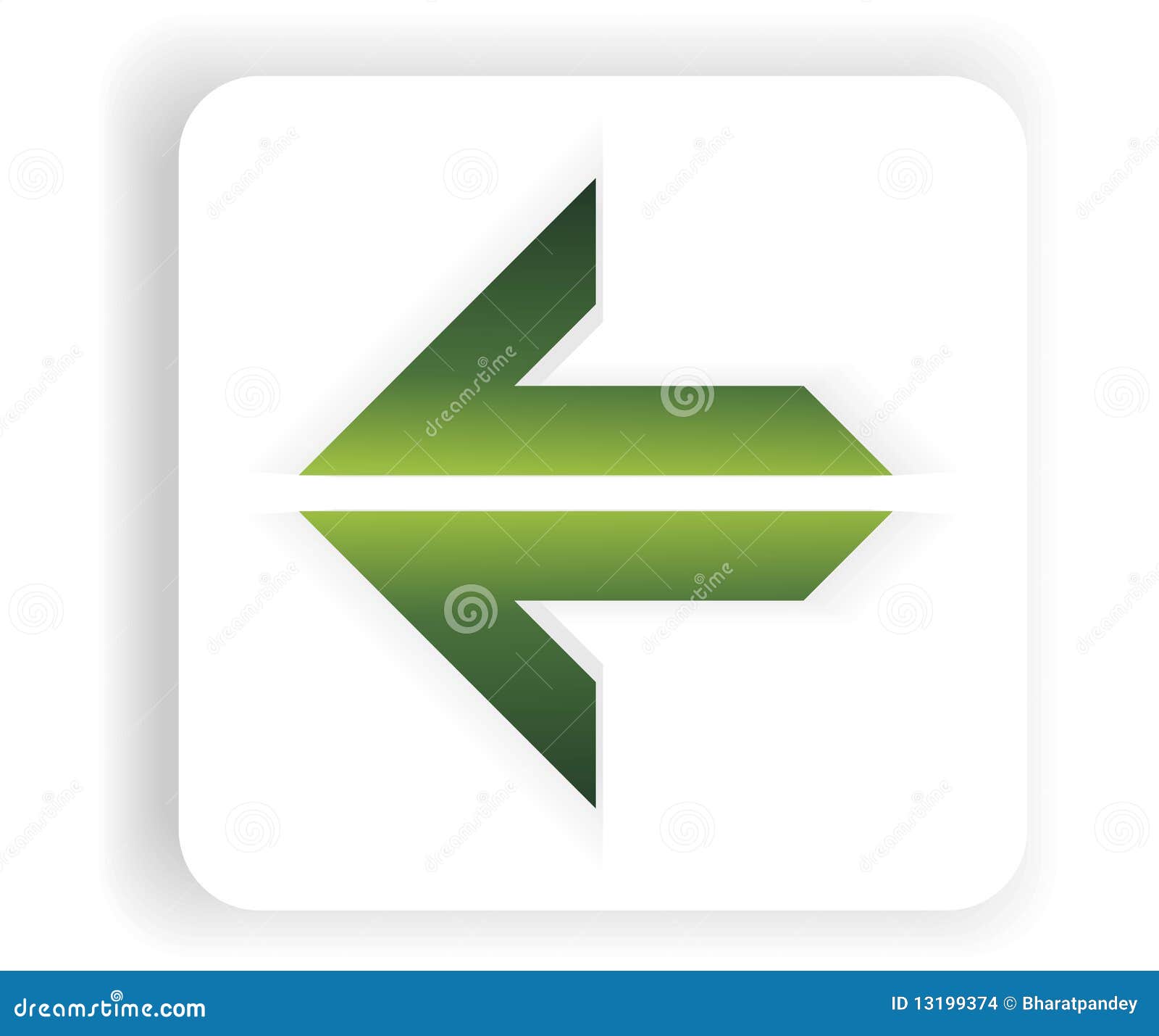 Abstract New Green Single Arrow Stock Vector - Illustration of beauty ...