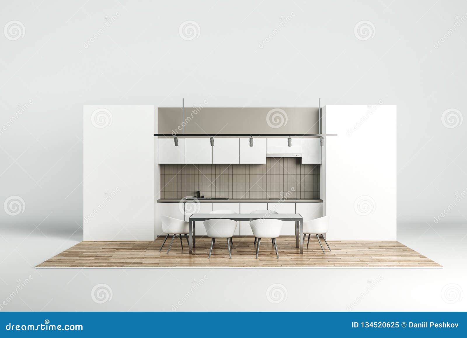 Abstract new kitchen stock illustration. Illustration of lamp - 134520625