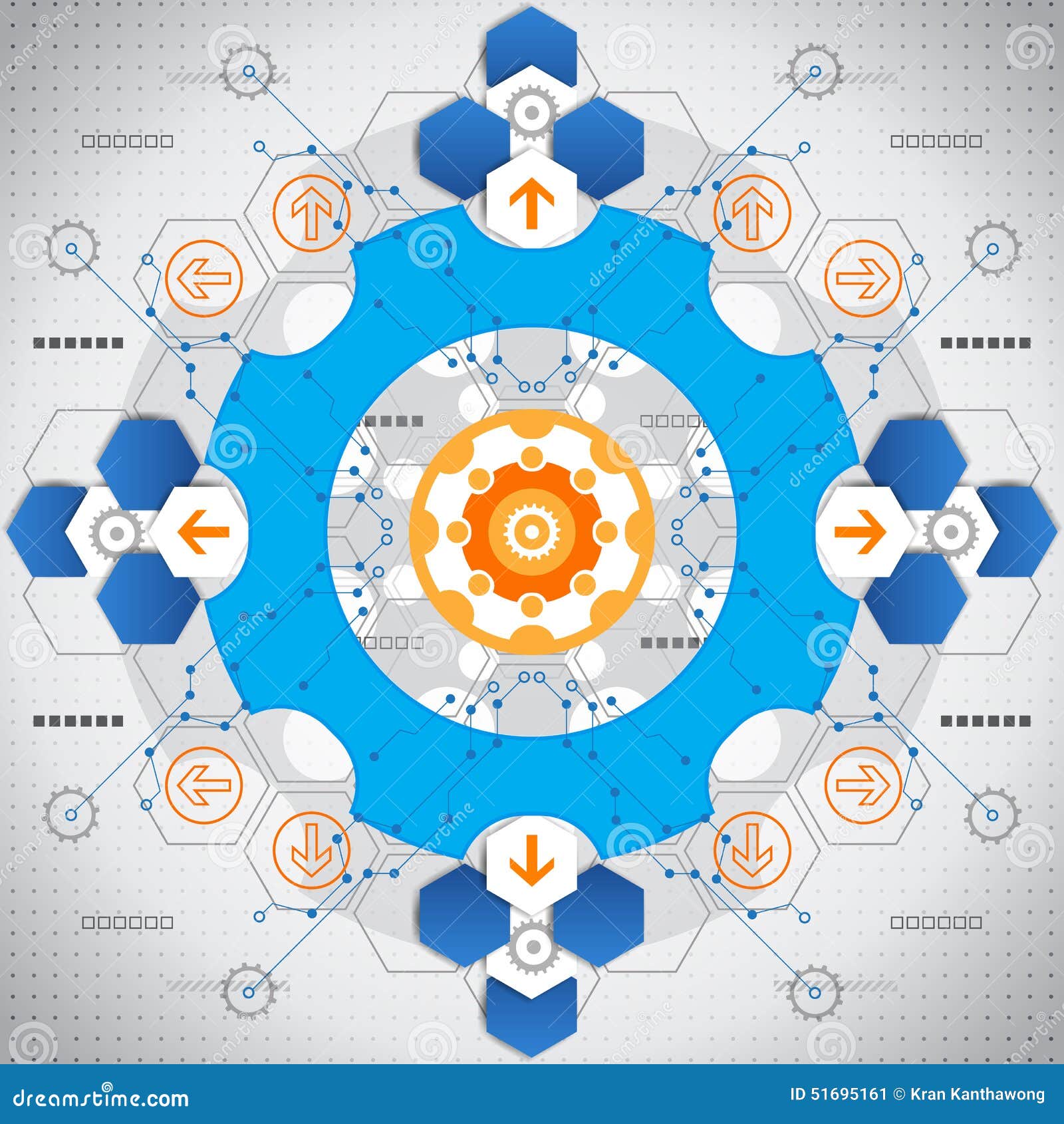 Abstract New Technology Elements Background. Vector Illustration Stock ...