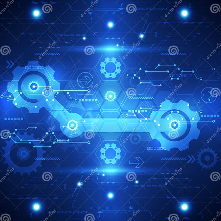 Abstract New Technology Elements Background. Vector Illustration Stock ...