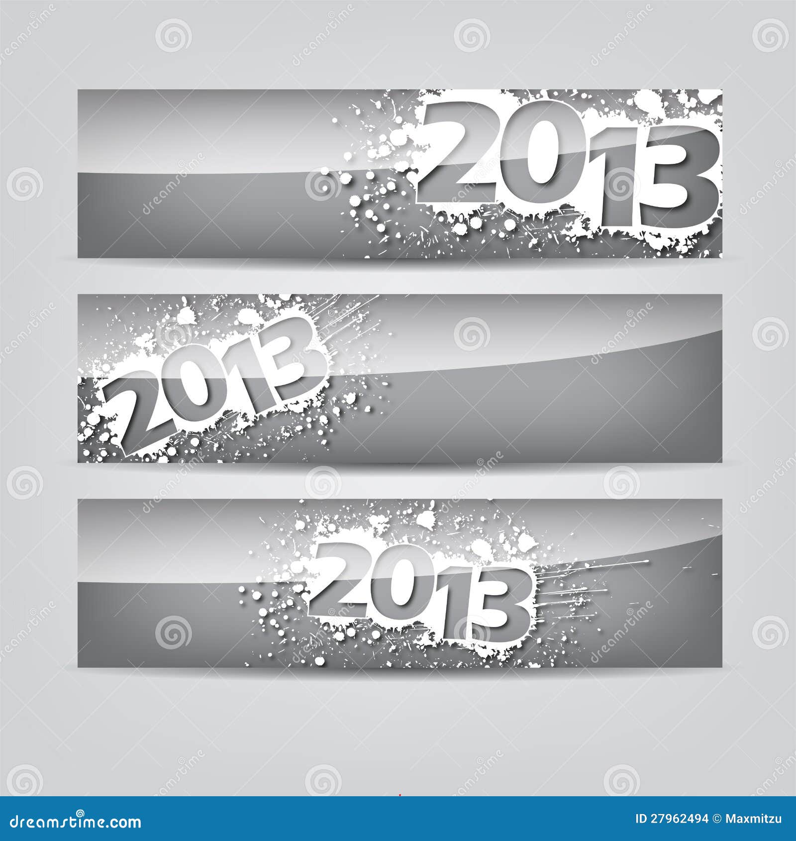 Abstract New Year Headers, Banners Stock Illustration - Illustration of ...