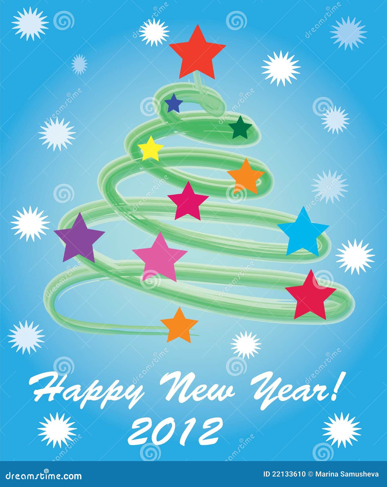 Abstract New Year Tree of 2012. Stock Vector - Illustration of annual ...