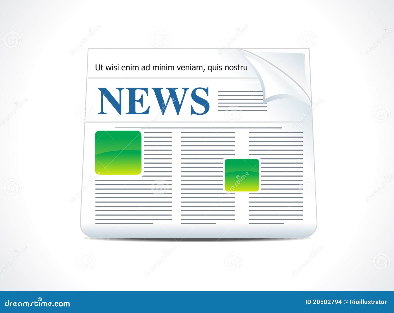Abstract news icon stock vector. Illustration of page - 20502794