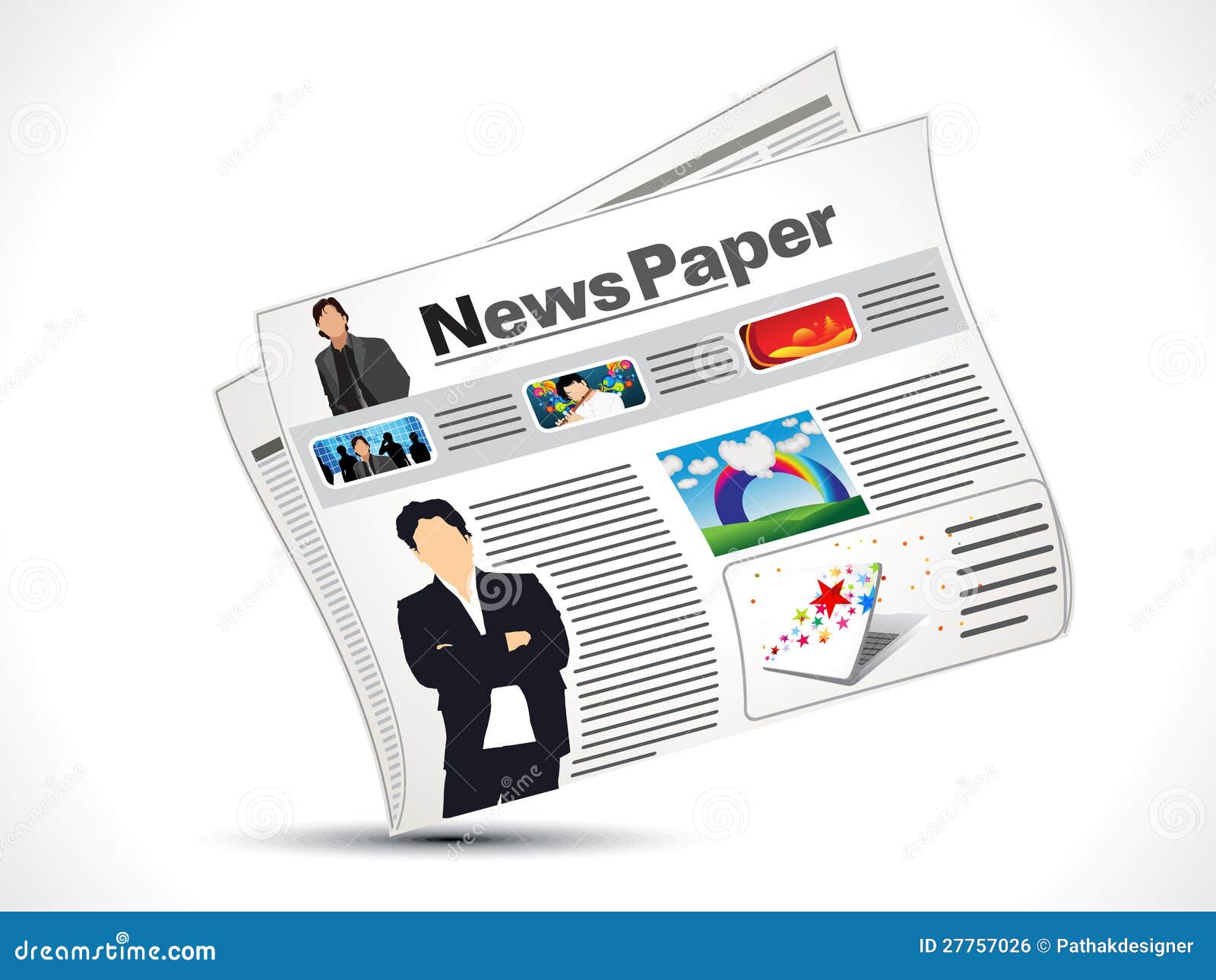 Abstract news paper icon stock vector. Illustration of article - 27757026