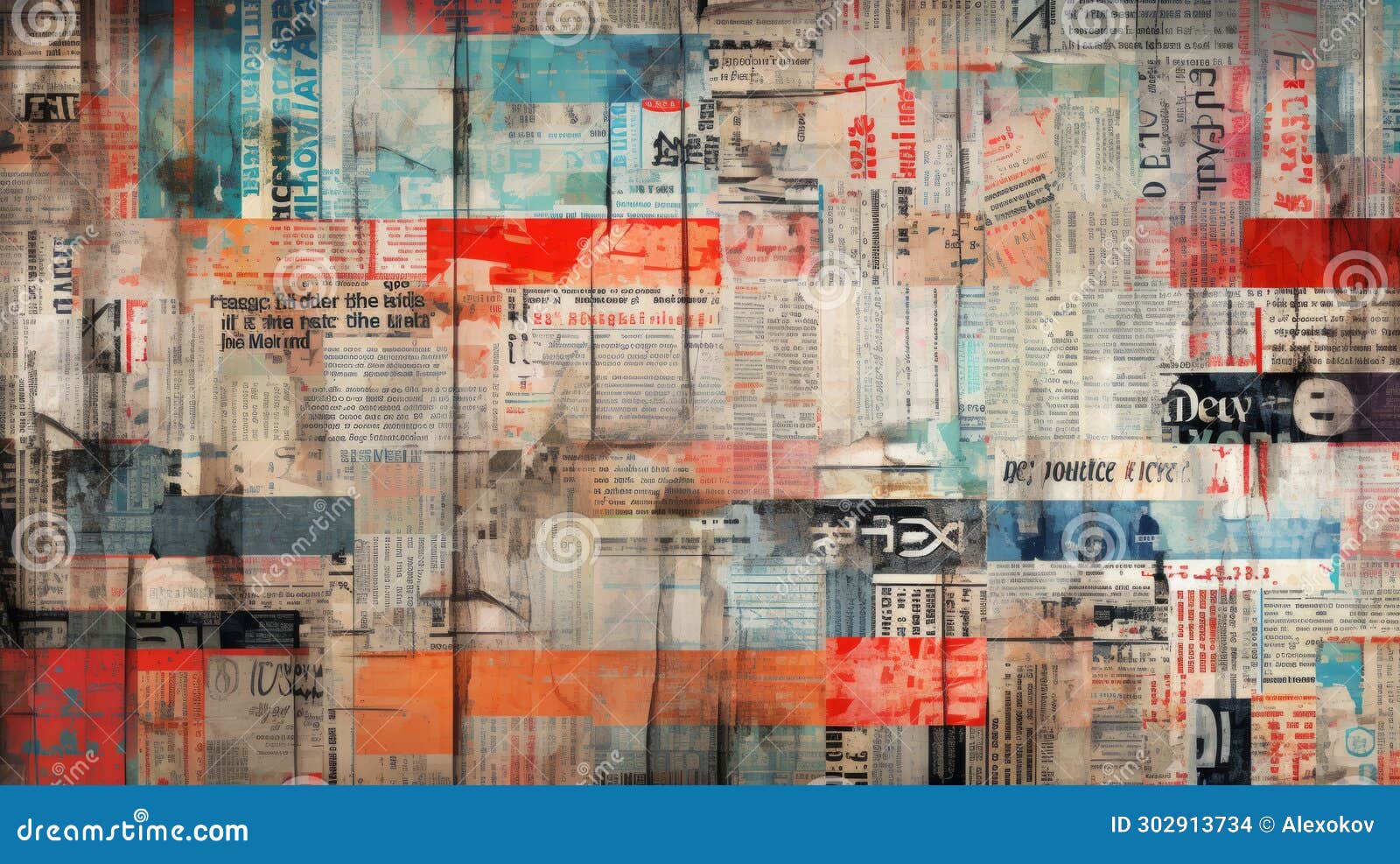 Abstract Newspaper Information Wallpaper Background Header AI Generated ...