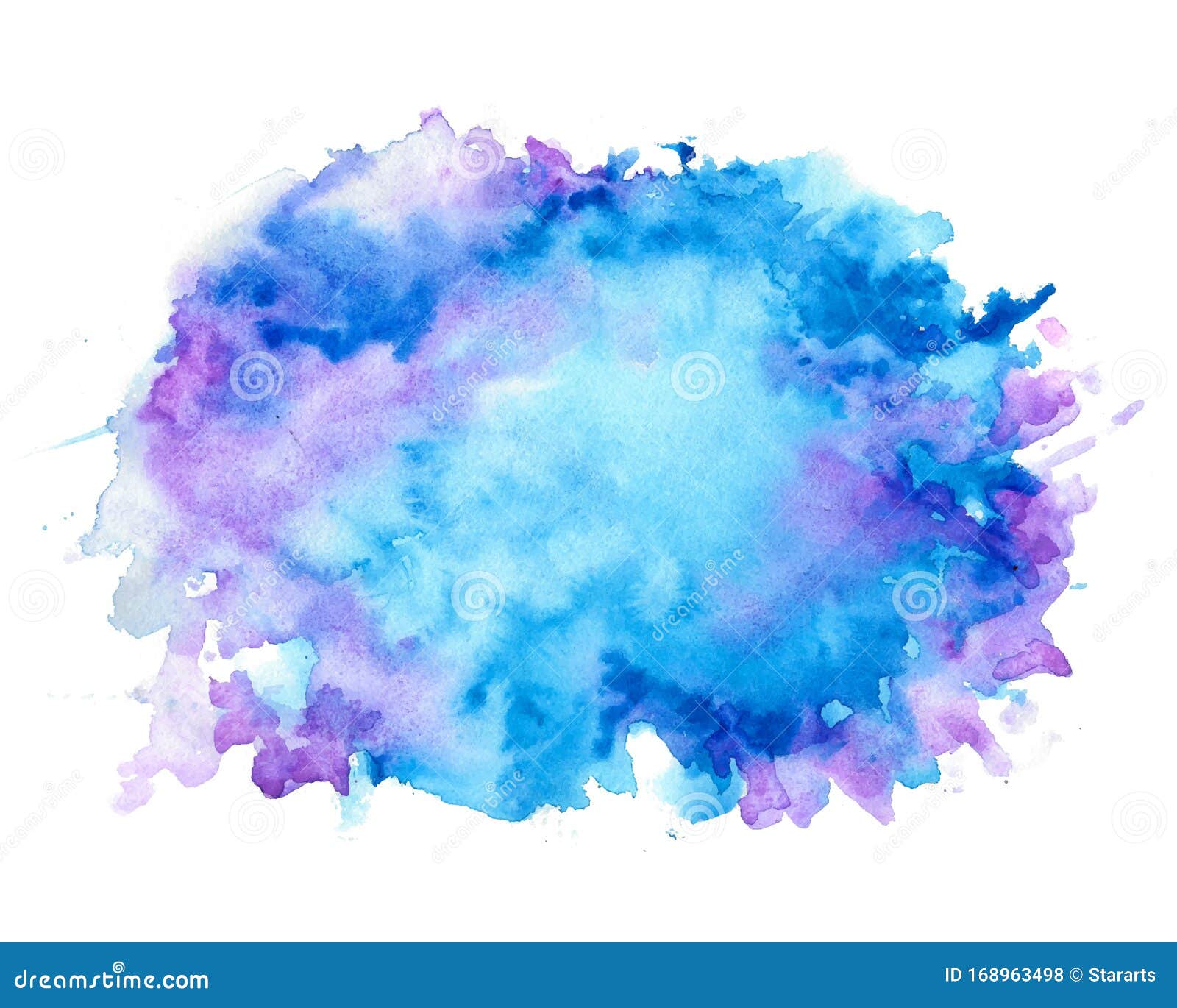 Abstract Nice Blue Shades Watercolor Texture Background Stock Vector ...