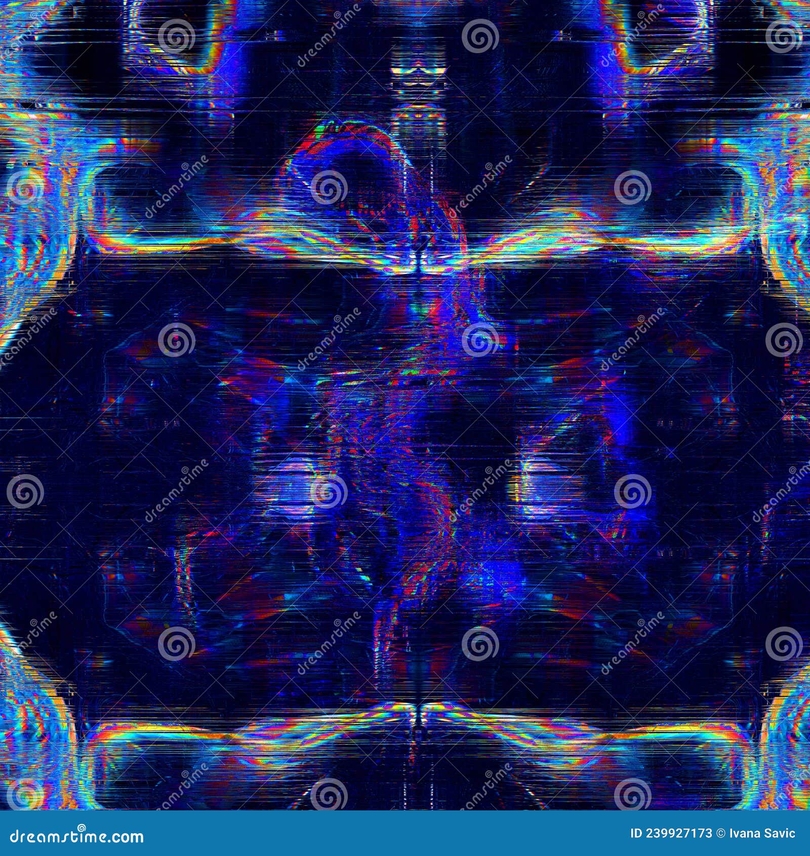 Background With Interlaced Digital Glitches And Distortions Royalty ...