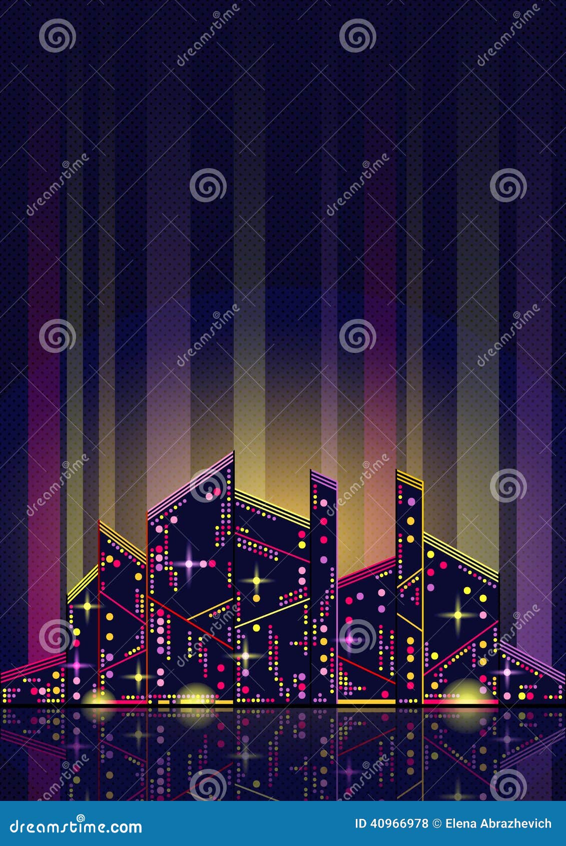 Abstract night city stock vector. Illustration of cityscape - 40966978