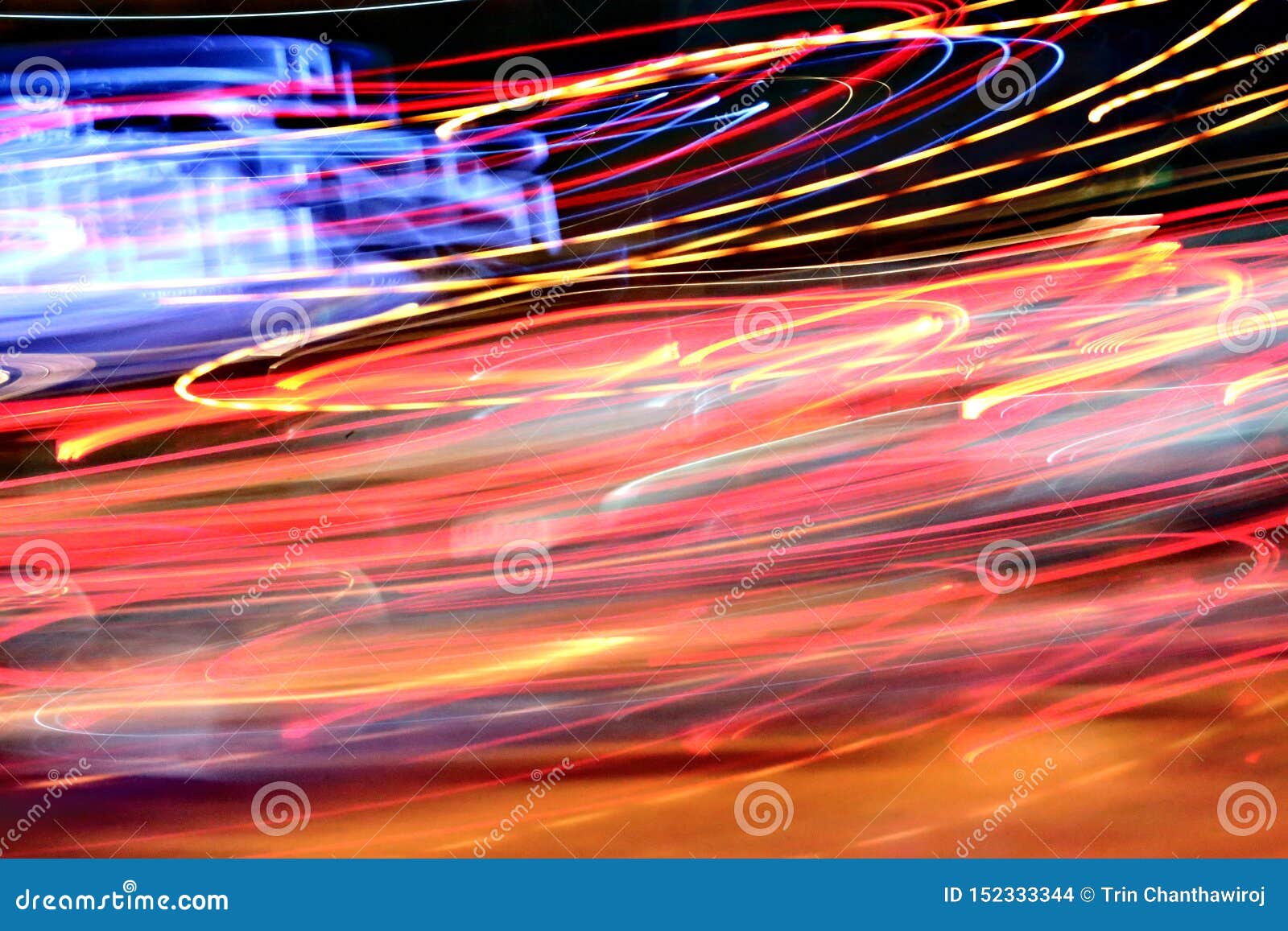 Abstract Night Light Background on the Move Stock Photo - Image of ...