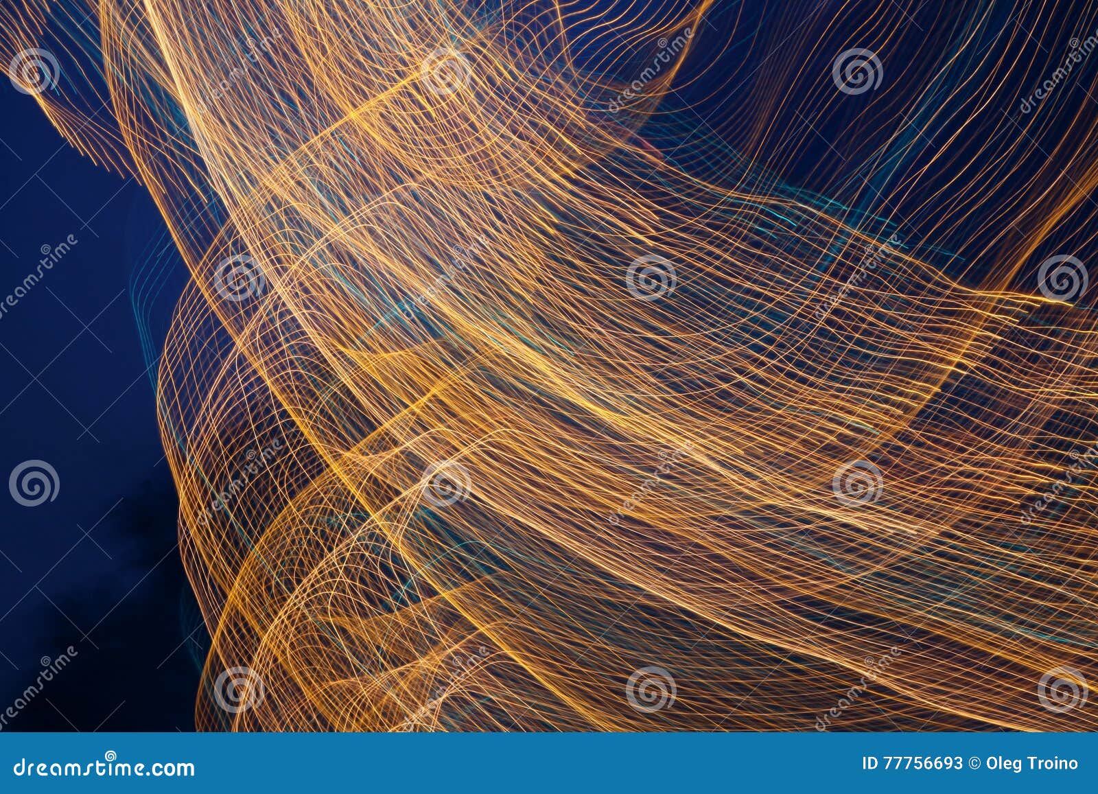 Abstract Night Light Wave Line Stock Image - Image of round, glamour ...