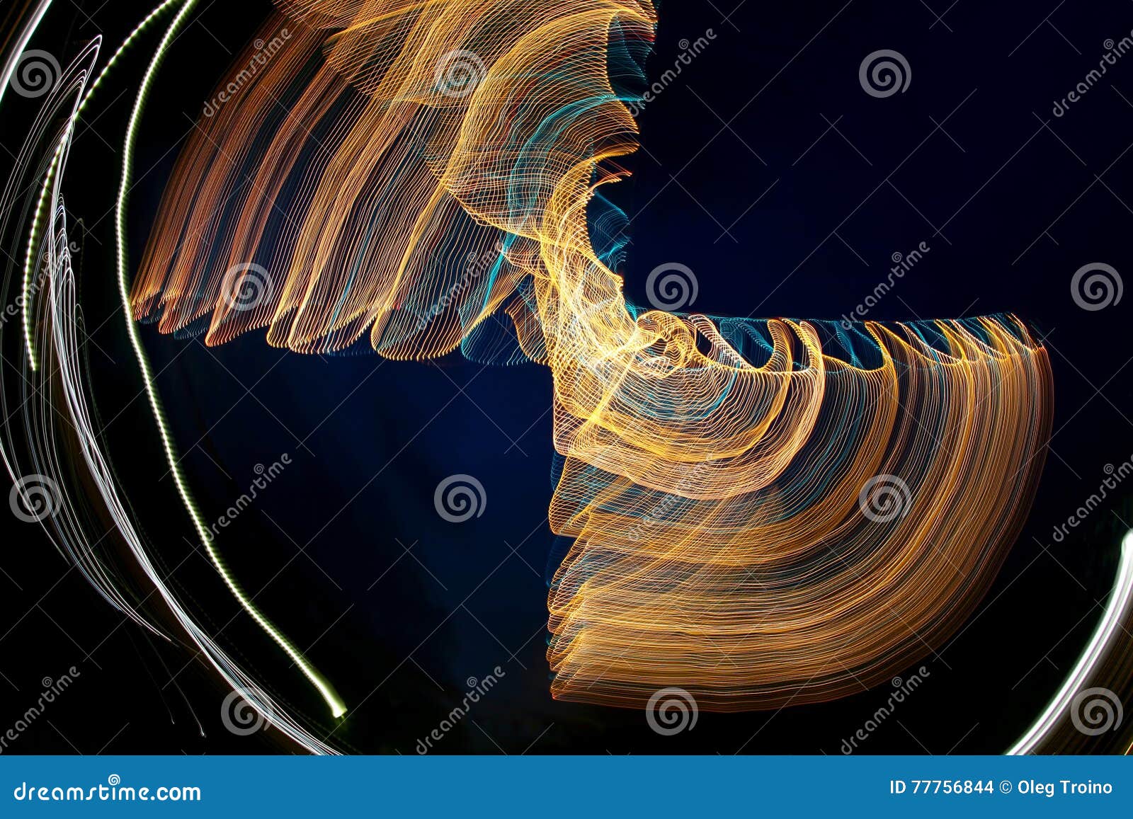 Abstract Night Light Wave Line Stock Illustration - Illustration of ...