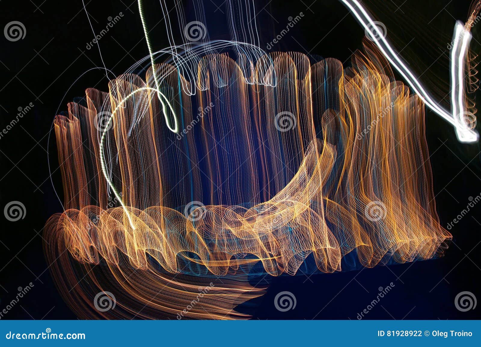 Abstract Night Light Wave Line Stock Photo - Image of backdrop, graphic ...