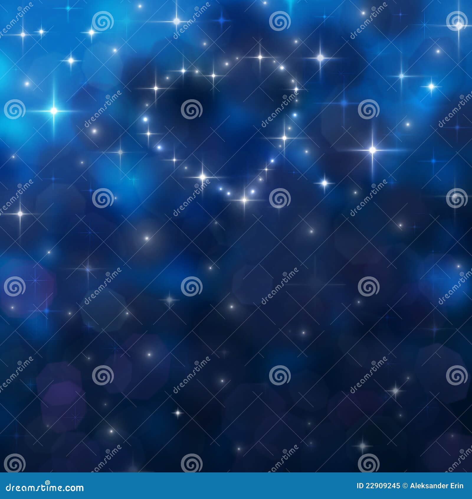 Abstract Night Sky With Mountain And Lake. Beautiful Illustration Of ...