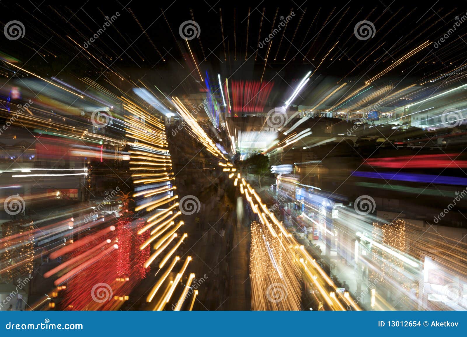 Abstract Night Street stock photo. Image of lighting - 13012654