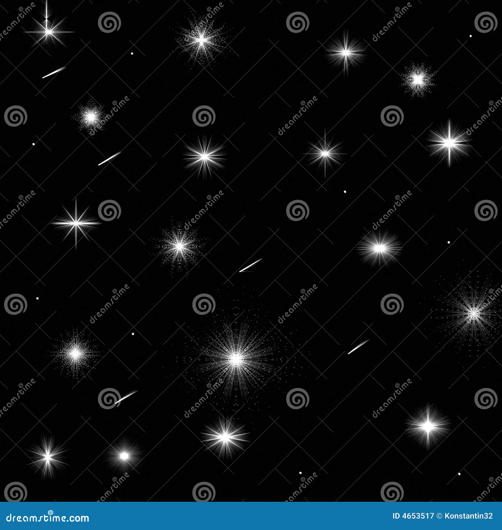 Abstract Night Sky With Mountain And Lake. Beautiful Illustration Of ...