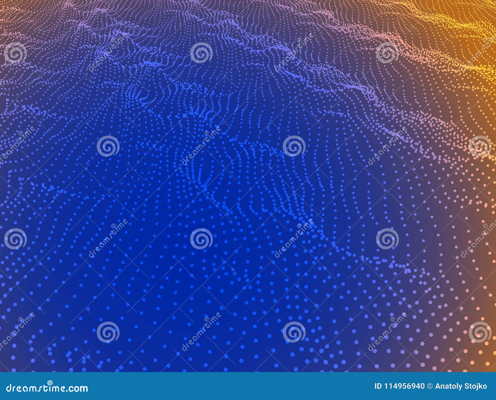 Abstract Noise Color Vbackground. Wavy Structure with Dots. Stock ...