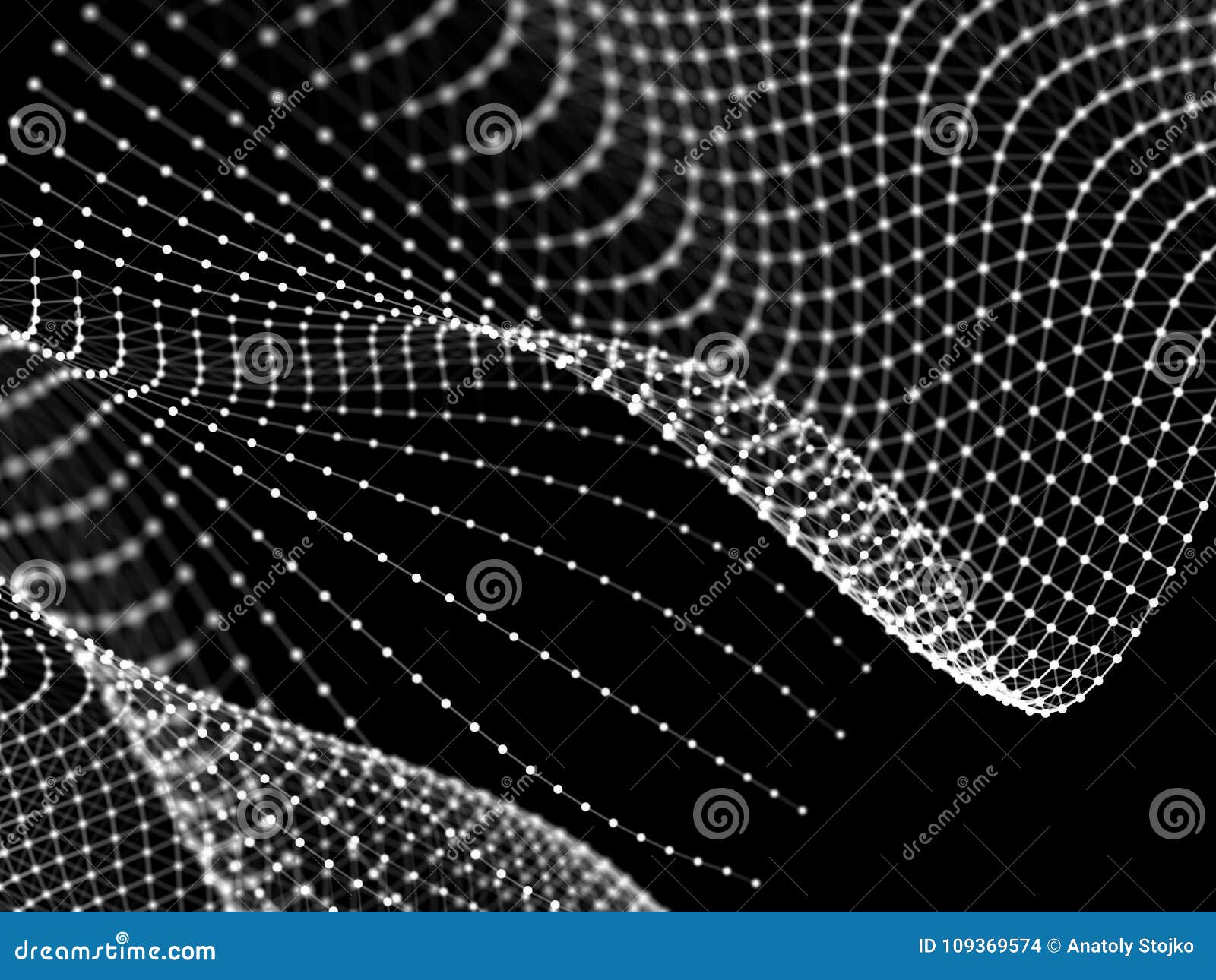 Abstract Noise Wire Mesh Background.Technology Style Stock Illustration ...