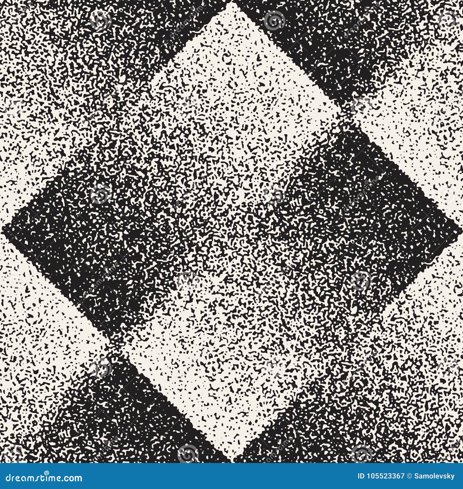 Abstract Noisy Textured Geometric Shapes Background. Vector Seamless ...