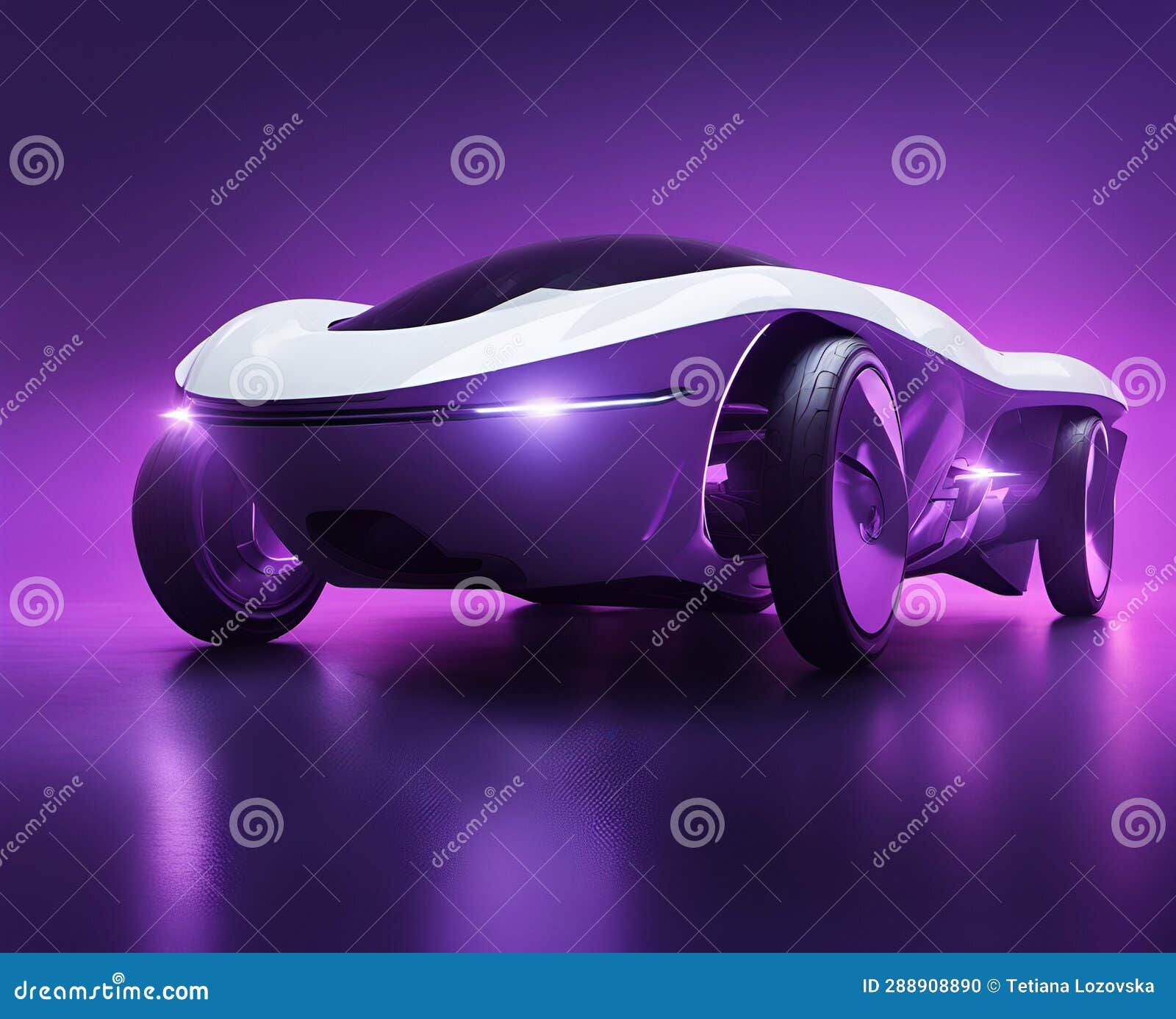 Abstract Non-existent Futuristic Luxury Flying Car Design Stock Photo ...